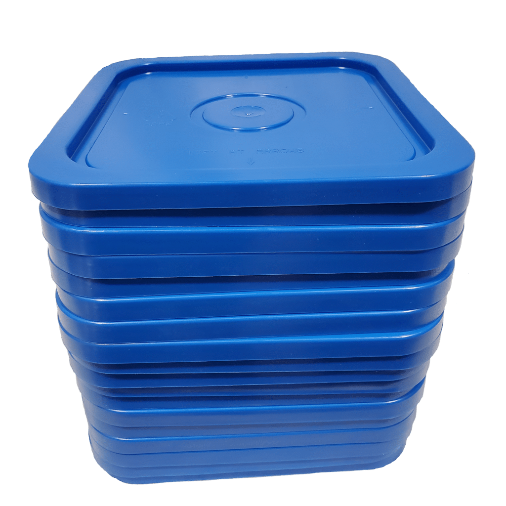 4 Gallon Snap On Square Plastic Lid | 4 Gal Bucket | 18 Pack