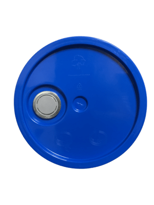 Chevron Blue plastic tear tab lid with gasket and Rieke spout ...