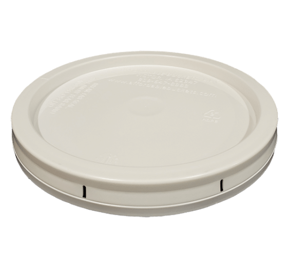 1 gallon bucket lid side view white - Affordable Buckets